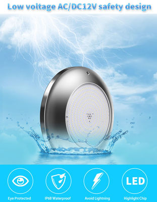 RoHs 12V 24V Wall Mount Pool Light , Resin Filled Underwater LED ...