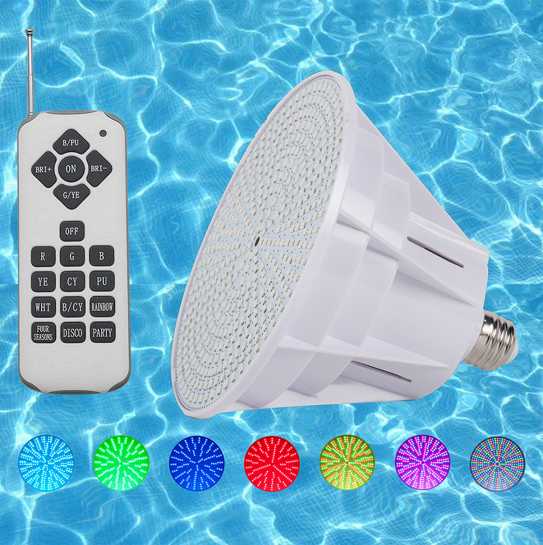 E26 120V 35W LED Pool Bulb RGB Color Changing Remote Control