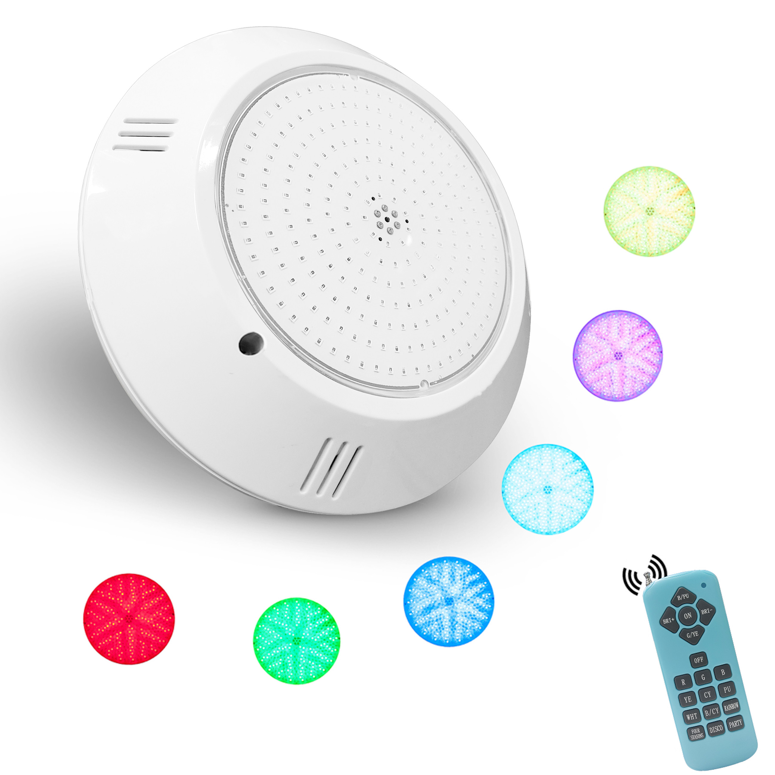 Refined 12V Swimming Flush Mounted Pool Lighting RF-YC290C-441 35W RGB ...