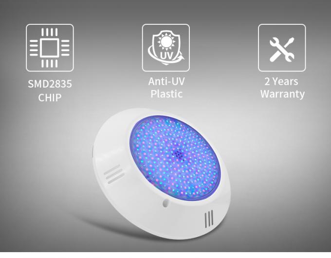 Practical 12V Recessed Underwater Light , Resin Filled Swimming Pool LED Lights