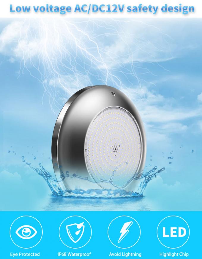 RoHs 12V 24V Wall Mount Pool Light , Resin Filled Underwater LED ...